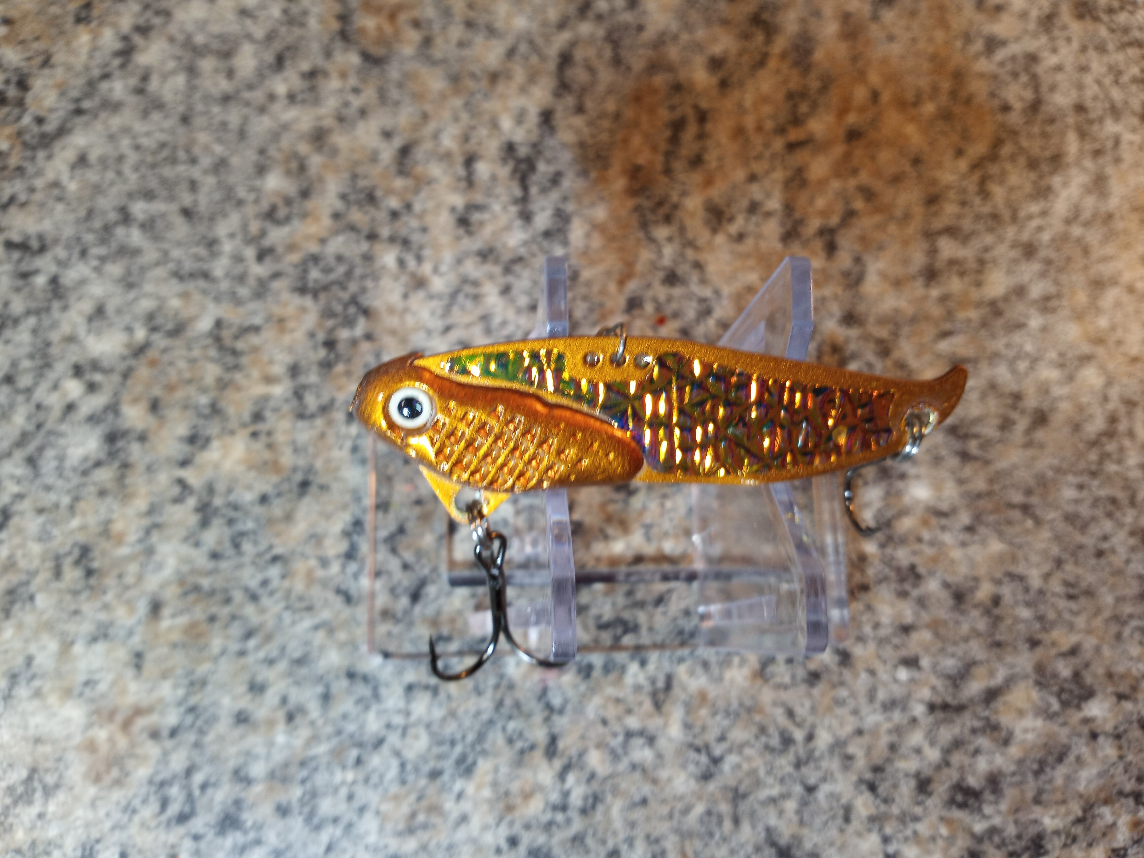 2025 OPEN WATER CUSTOM BLADE BAIT- LIGHT COPPER PLATED CRACKED MIRAGE – Fishing Lure Tape ...