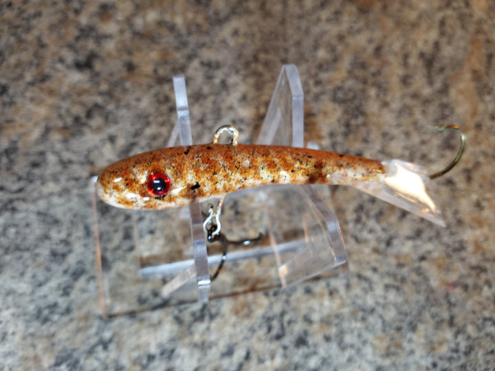 CUSTOM OPEN WATER 1/2OZ, 3/4OZ, 1OZ VERTICAL JIGGING MINNOW TAN GOBY ...