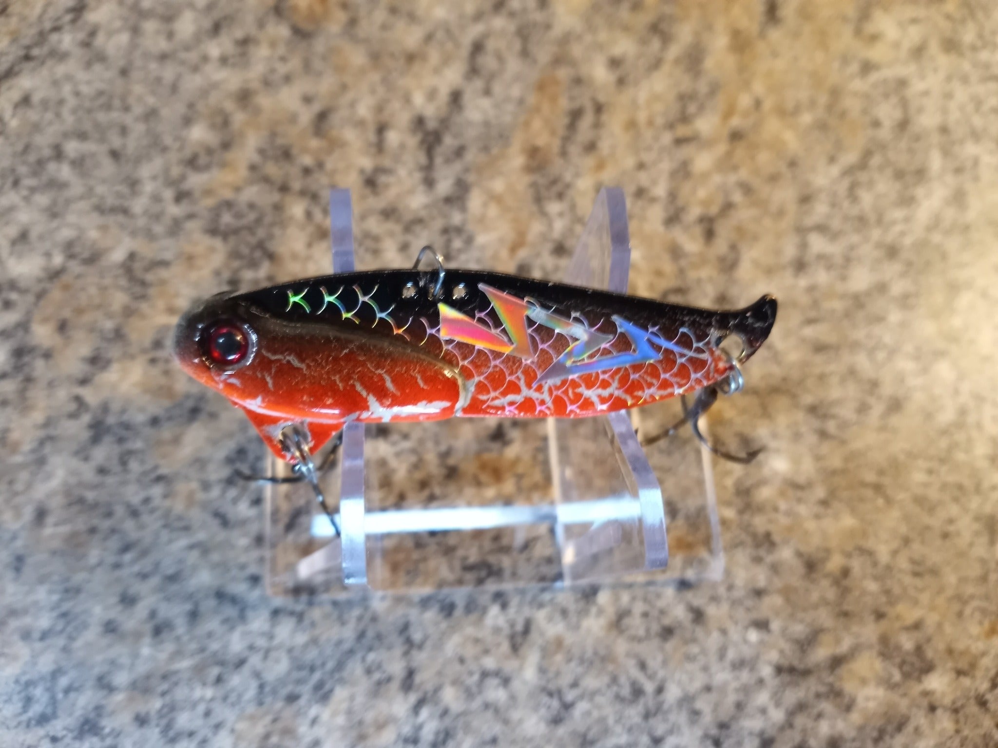 ONEIDA LAKE CUSTOM BLADE BAIT 1/2OZ & 5/8OZ BLADE BAIT BLACK & FL ORAN ...