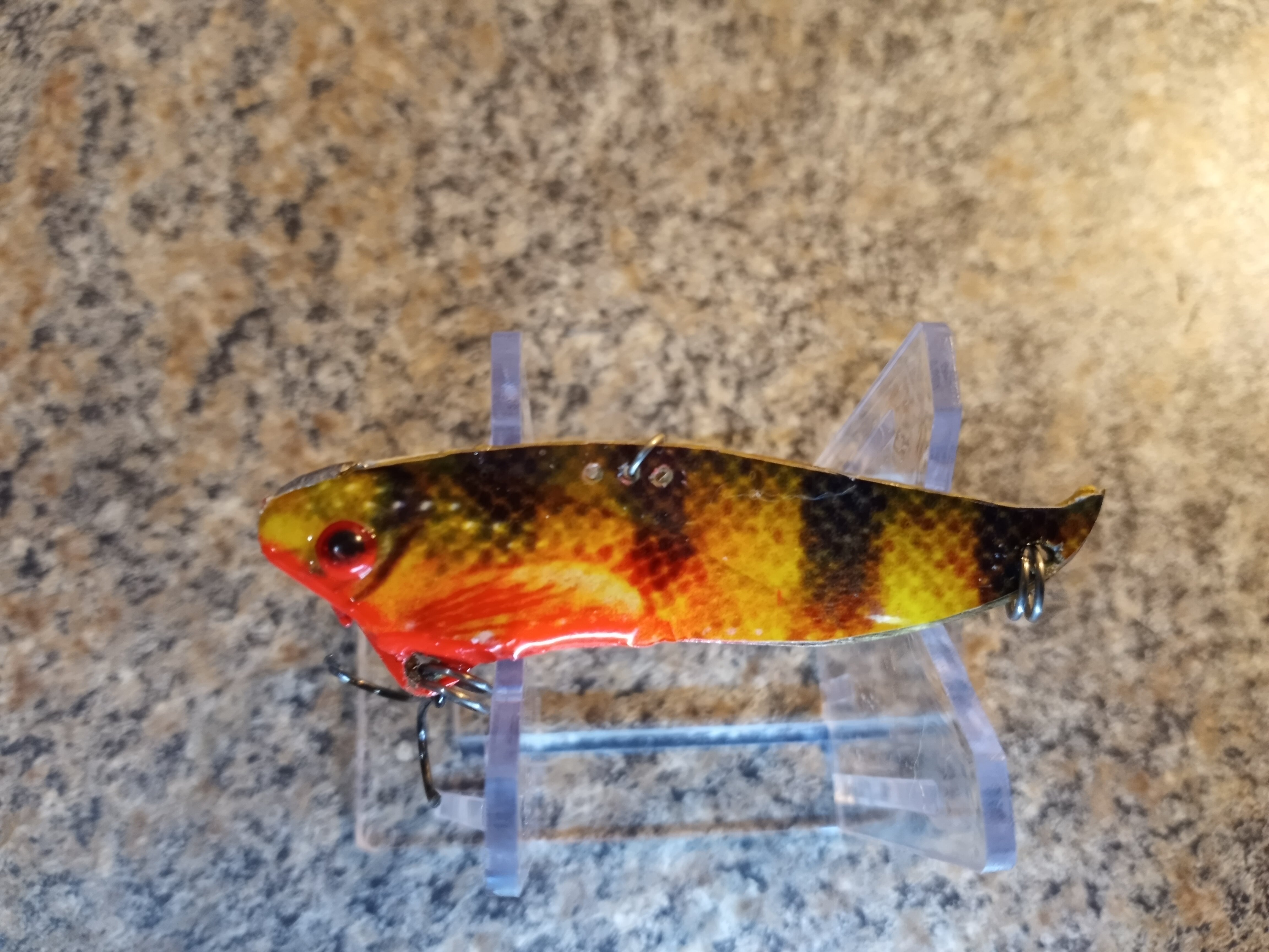 ONEIDA LAKE NATURAL FORAGE SERIES 1/2OZ BLADE BAIT ORANGE BELLY PERCH ...