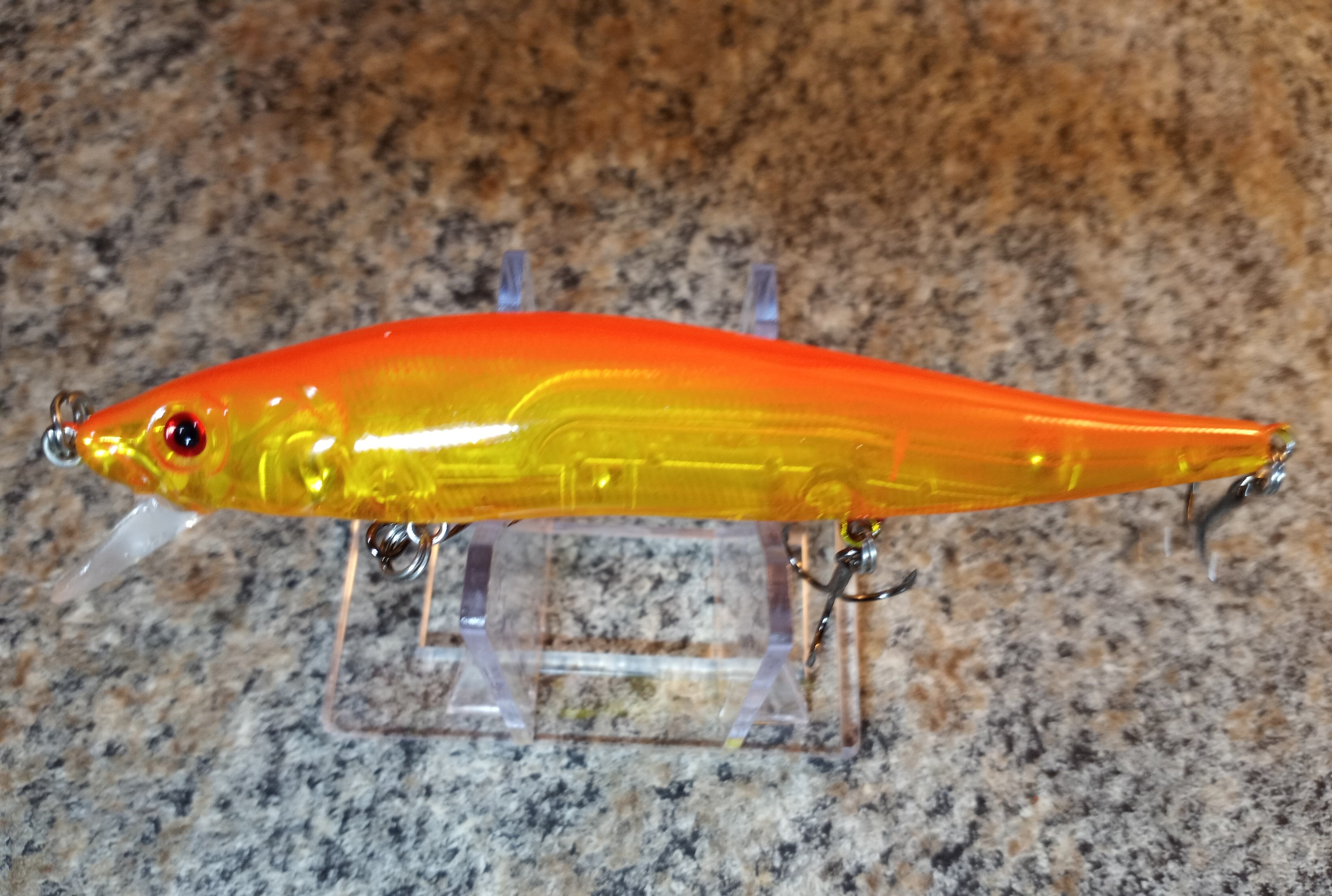Custom Suspending Jerk Baits In 3 Sizes ORANGE SHERBERT – Fishing Lure ...